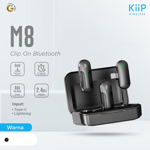 Promo KiiP Wireless M8 Microphone Portable Dual Mic Wireless Clip On 2 ...