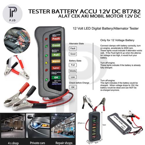 Jual Alat Cek Aki Mobil Motor Test Battery ACCU Volt Tester 12V DC ...