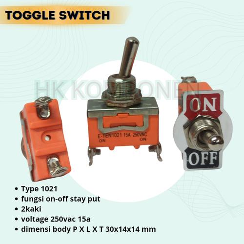 Jual Toggle switch on-off 2pin / saklar on-off 2kaki 15a - Jakarta ...
