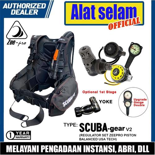 Jual BCD Set Scuba Gear V2 Regulator Octopus Gauge Piston Balanced ...
