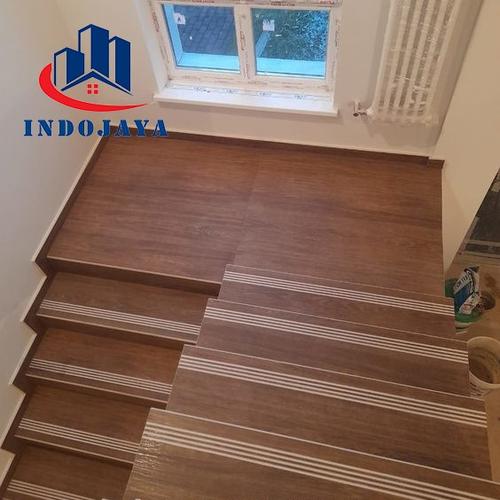 Jual Granit keramik anak tangga 30x100/10x100 motif kayu ukuran custom ...