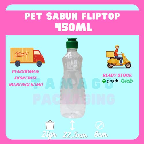 Jual Botol Plastik Sabun Cair Tutup Fliptop 450ml PET - Kota Bekasi ...