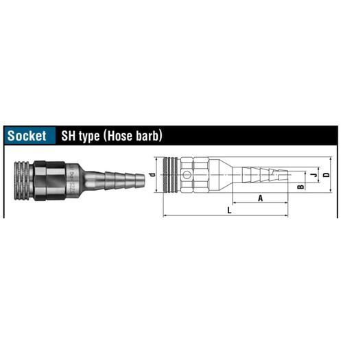 Jual Kohki Mini Cupla S33PH 3/8" Fuel Gas Nitto Super Hose Barb 33PH 33 ...