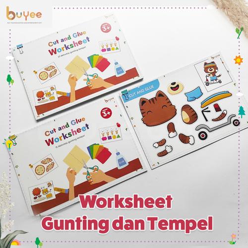 Jual Aktivitas Gunting dan Tempel / Worksheet Anak PAUD Cut & Glue ...