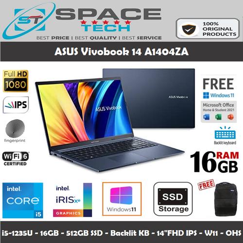 Promo ASUS Vivobook 14 A1404ZA i5-1235U 16GB 512GB SSD 14"FHD IPS W11 ...