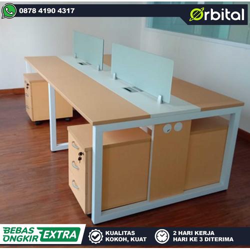 Jual Meja Kerja Komputer 240 x 120 x 75 cm - Meja Kantor - Workstations ...