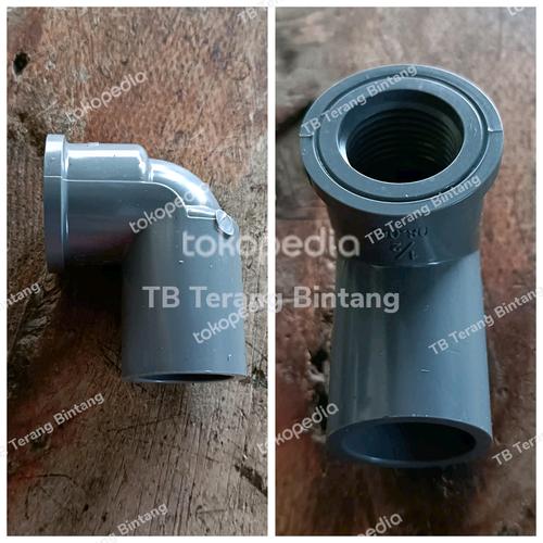 Jual Knee Drat Dalam 1/2" Rucika AW Sambungan Elbow Siku Pipa PVC ...