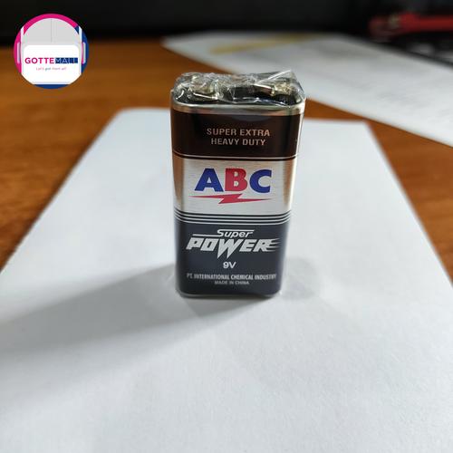 Jual Baterai ABC SUPER POWER 9v - Battery 9v ABC SUPER POWER 1 Pcs 12 ...