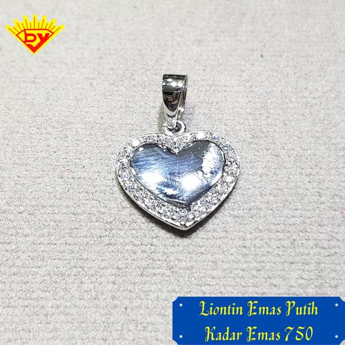 Jual Liontin Emas Putih Permata Zirconia 740 Kadar Emas 750 - Jakarta ...
