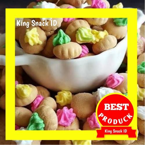 Jual 1KG BISKUIT GAME ROSE / KUE MONAS / BISKUIT KANCING WARNA WARNI ...
