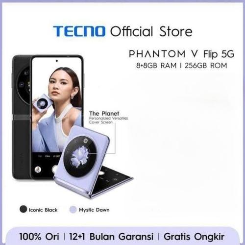 Jual Tecno Phantom V Flip 5G 8+8/256 Gb Garansi Resmi - Mystic Dawn - Kota Medan - Slim N Fit ...