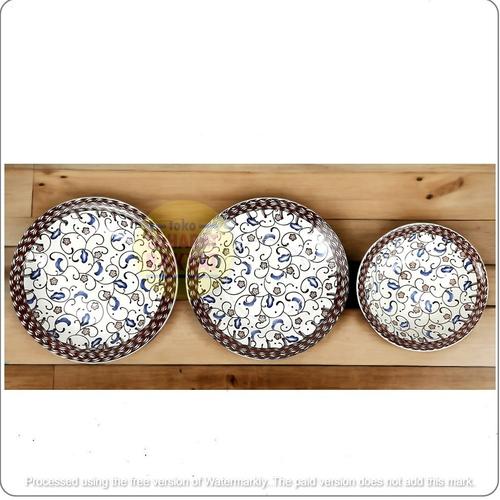 Jual Mangkok & Piring Makan Batik Keramik 7 Inch/9.25 Inch/9 Inch ...