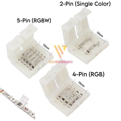 Jual KLIP LED STRIP RGB RGBW 2 4 5 PIN KONEKTOR CLIP JEPIT SAMBUNGAN ...
