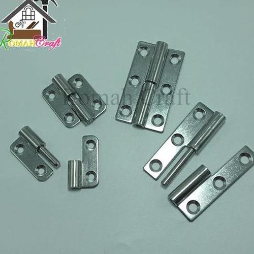 Jual Engsel lepas stainless 4x3x0.2cm Engsel plat H pintu lemari copot ...
