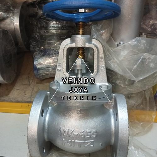 Jual Globe Valve KITZ 3" inch JIS 10K Flange cast iron 3" inch ...