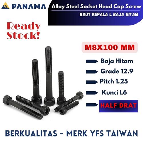 Jual Baut L Hitam Baja M8 x 100 Baut L M8x100 mm Half Drat - Jakarta Pusat - PANAMA SENTRA ...