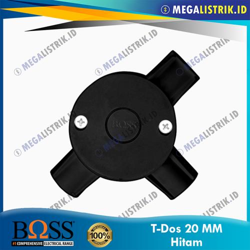 Jual Boss T-Dos 20mm Hitam B240/20/3 / T-Dus Pipa Cabang 3 20 mm / Junction Box 3 Way Black B240 ...