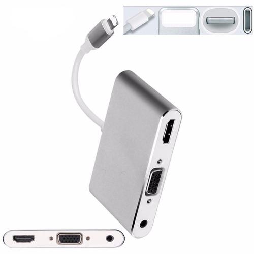 Jual Adapter iphone ipad Adapter Converter Lightning to HDMI VGA Audio ...