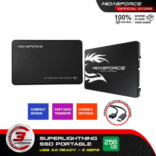 Jual ssd portable midasforce eksternal 256GB garansi 3 tahun - Jakarta ...