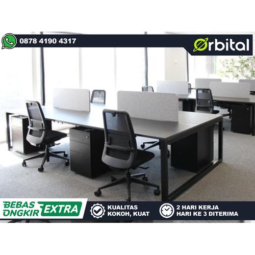 Jual Meja Desktop Koputer - Meja Kerja 4 orang staff 240 - Workstations ...