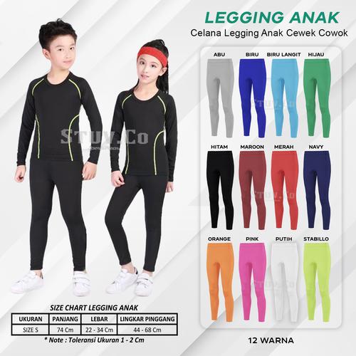 Jual Leging Panjang Olahraga Anak Longpant Manset Kaki Olahraga Anak ...
