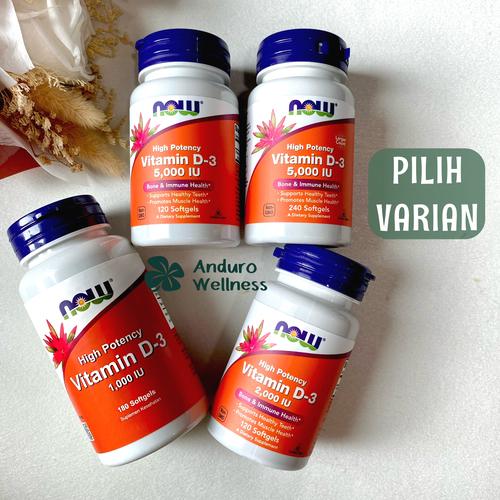 Jual NOW Vitamin D3 1000 iu 2000 iu 5000 IU ORIGINAL Asli Immune System ...