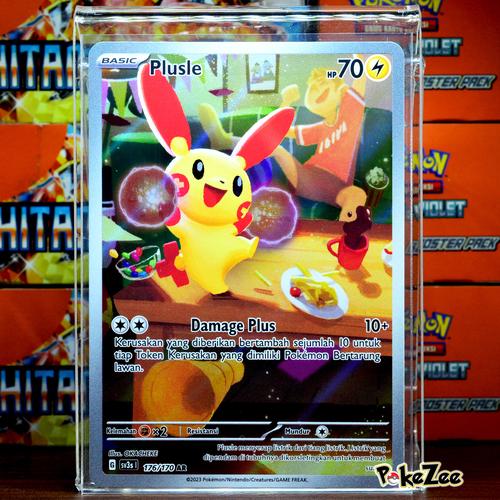 Jual Plusle AR sv3s 176/170 TCG Kartu Pokemon Indonesia Kilau Hitam ...