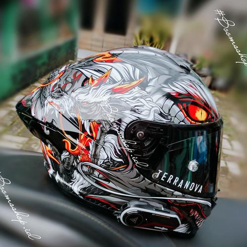 Jual helm NHK mark1 repaint livery dragon - Hitam, XL - Kab. Bogor ...