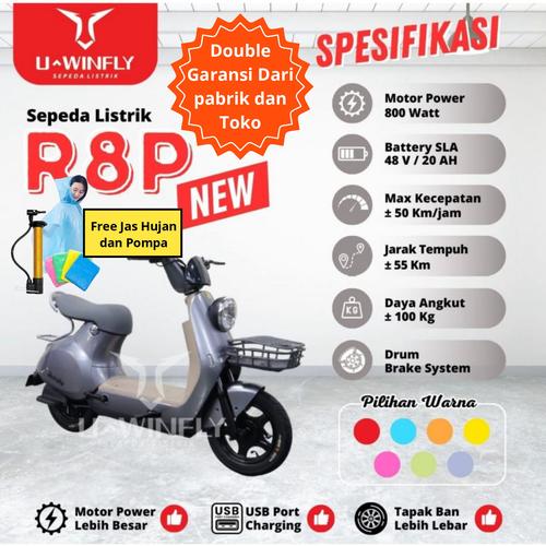 Jual Sepeda Listrik Uwinfly R8P R8 P RF 8 Redfish Moped Electric RF8 ...