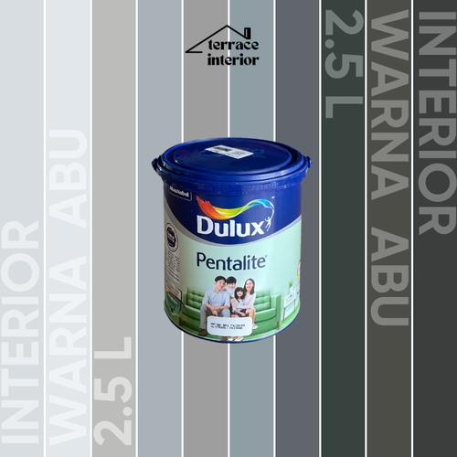 Promo Cat Tembok Dulux Pentalite Interior 2.5L warna Abu Grey Doff Matt ...