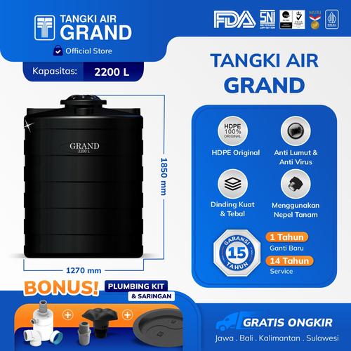 Promo Tangki Tandon Air Grand GBL 2200L Anti Lumut No 1 di Indonesia - Kota Surabaya - Tangki ...