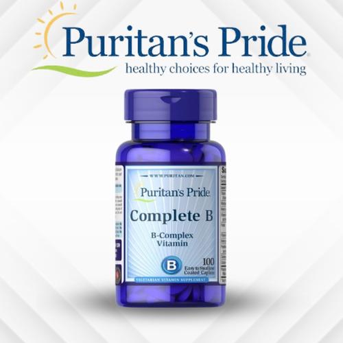 Jual Complete B-complex Vitamin Puritan's Pride isi 100 caplets ...