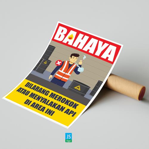 Jual POSTER SAFETY K3 - DILARANG MEROKOK ATAU MENYALAKAN API - A3 ...