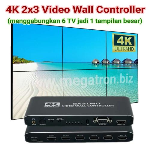 Jual 4K 2x3 Video Wall Controller (Menggabungkan 6 TV jadi 1 tampilan ...