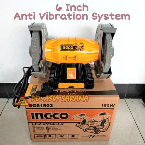 Jual PROMO Bench Grinder 6" INGCO BG61502 Listrik Mesin Gerinda Duduk 6 ...