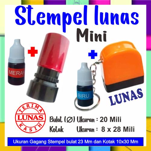 Jual STEMPEL FLASH LUNAS BULAT KOTAK PLUS TINTA NAMA DOKTER BIDAN TOKO ...