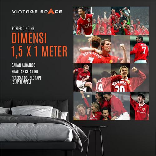Jual Wallpaper dinding manchester united / poster MU/ poster kamar ...