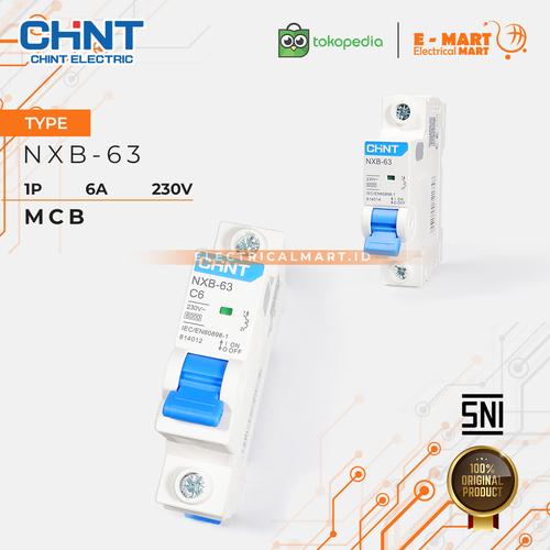 Jual Chint MCB 1Phase 6A 10A 16A 20A 25A 32A 40A SNI NXB 6kA - 6 Ampere ...