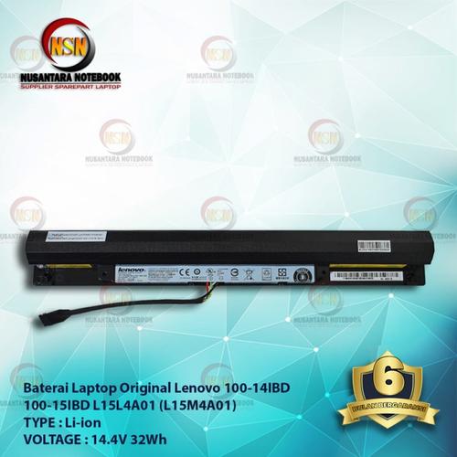Jual Baterai Laptop 100-14IBD 100-15IBD L15L4A01 L15M4A01 Original ...