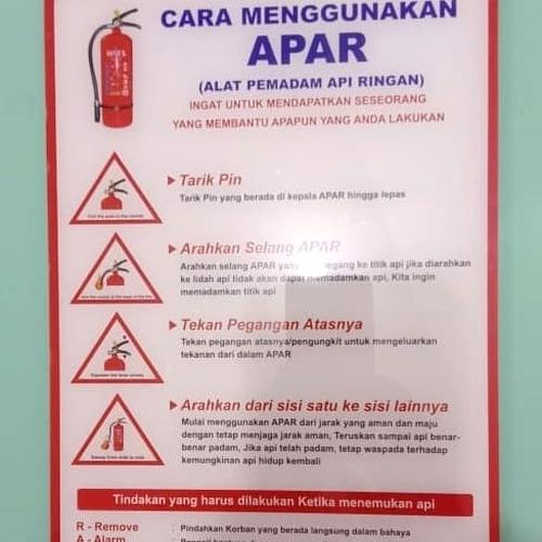 Jual LABEL AKRILIK K3 RAMBU PAPAN CARA PENGGUNAAN ALAT PEMADAM API ...