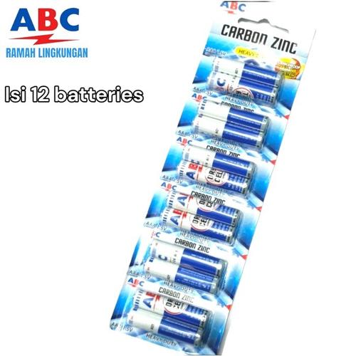 Jual ABC Biru Dry cell AAA isi 12 pcs / A3 / batu baterai remote ...