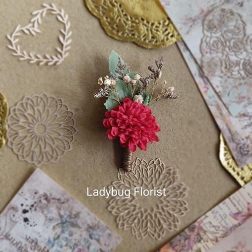 Jual corsage jas bunga wedding keluarga panitia pin groom family pom ...