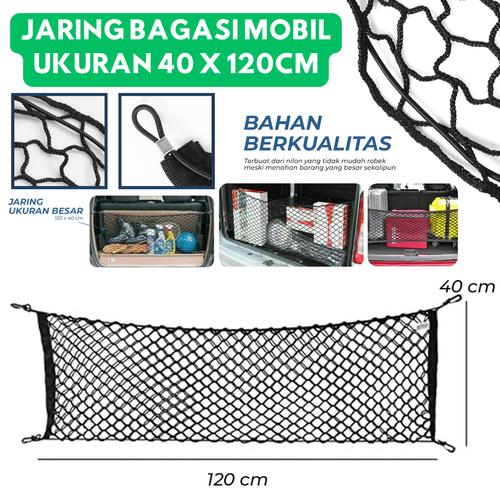 Jual JARING NET BAGASI MOBIL UK 120X40CM KUAT DAN TEBAL CAR CARGO NET ...