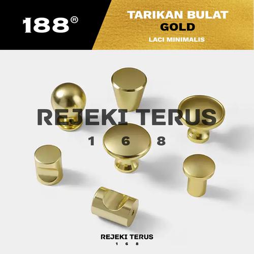 Jual Tarikan Handle Gold Variasi Laci Minimalis Bulat Knob Pintu Lemari ...