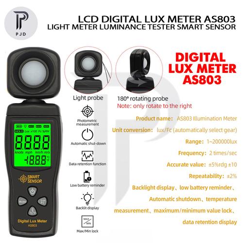 Jual LCD Digital Lux Meter AS803 light meter luminance tester Smart ...