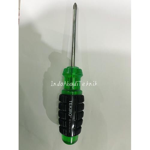 Jual Obeng plus tekiro PH2 x 100mm /4 inch obeng plus gangang karet ...