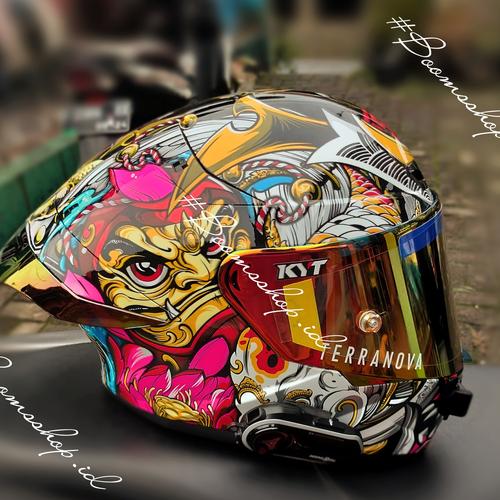 Jual helm kyt ttcourse repaint livery demon samurai - gold, XL - Kab ...