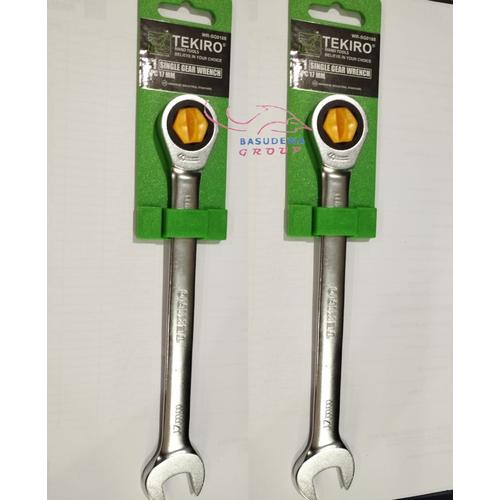 Jual TEKIRO KUNCI RING PAS RACHET PANJANG 17MM / SINGLE GEAR WRENCH 17 MM - Kota Semarang ...