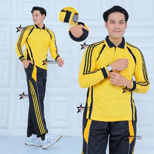 Jual Baju olahraga one set pria lengan panjang pakai saku seragam senam ...