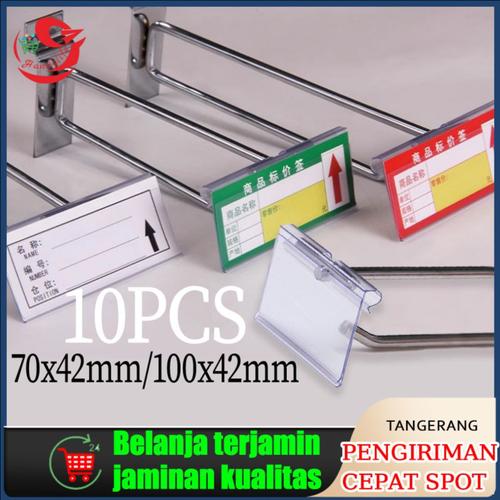 Jual 10pcLabel Harga Price Tag Holder Plastik Price Tag Card Name ...